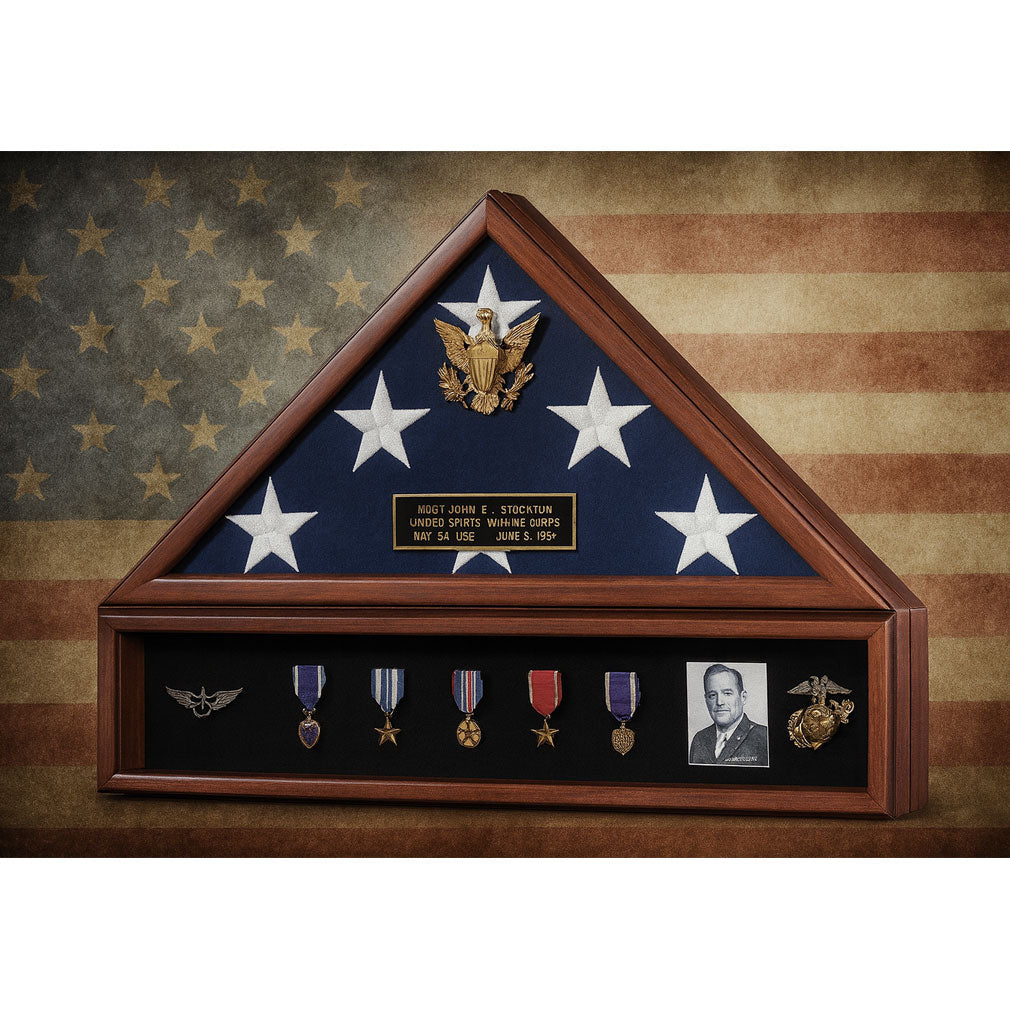 Flag and Medal Display Cases – High Quality That Honors Service with P ...