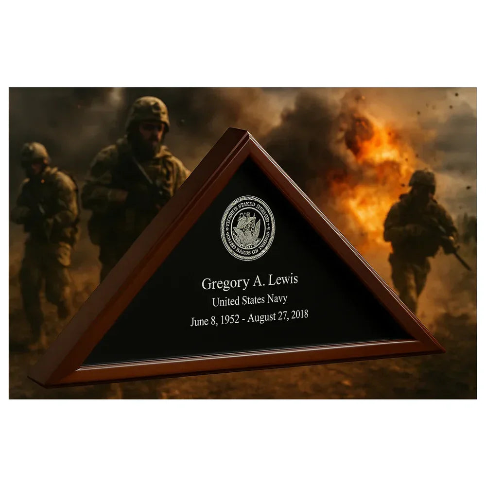 Personalized Flag Display Case for Military Casket Flag – A Tribute En ...