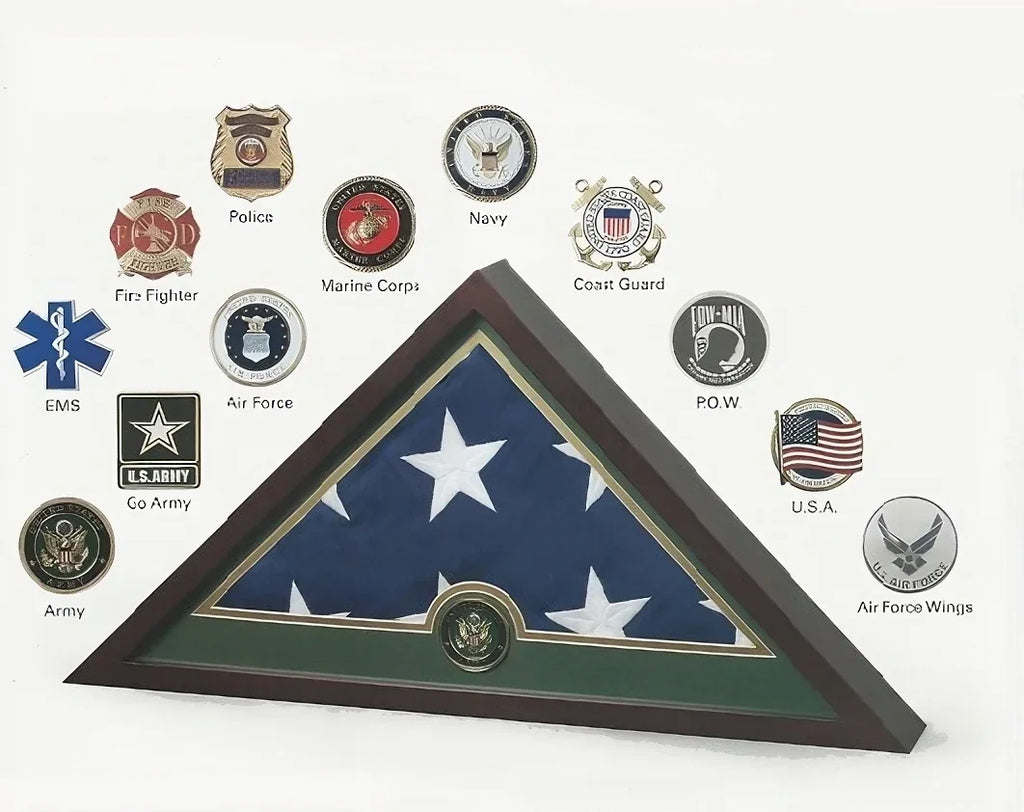 Medallion Flag Display Case, Memorial Flag Display case. – The Military ...
