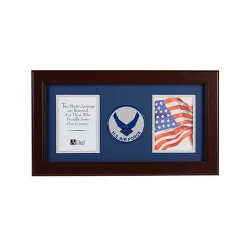 Aim High Air Force Medallion 4-Inch by 6-Inch Double Picture Frame
