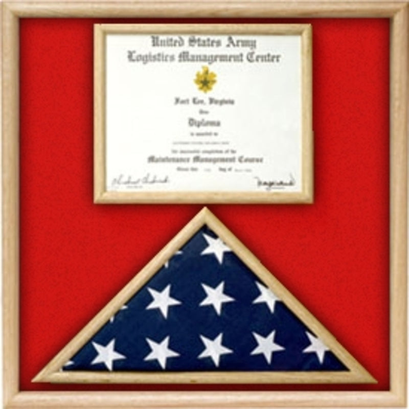 US Marine Corp Flag and Certificate Display Case/ award case. – The ...